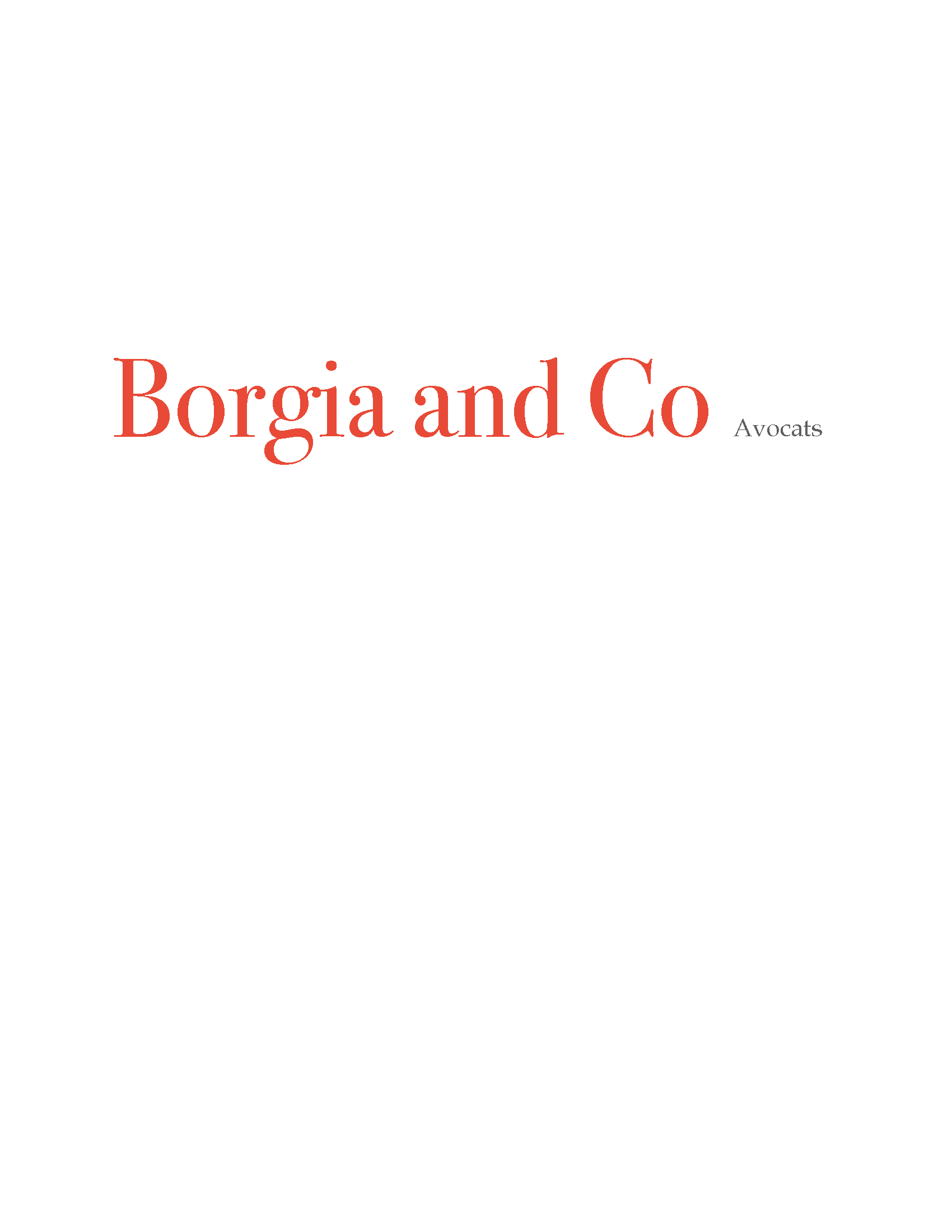 Accueil - Borgia and Co